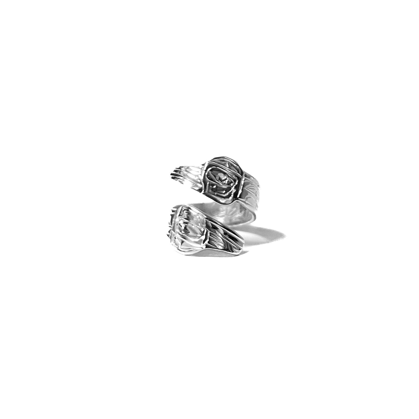 Gene Chilton Wrap Ring Silver - Raven – Sealaska Heritage Store