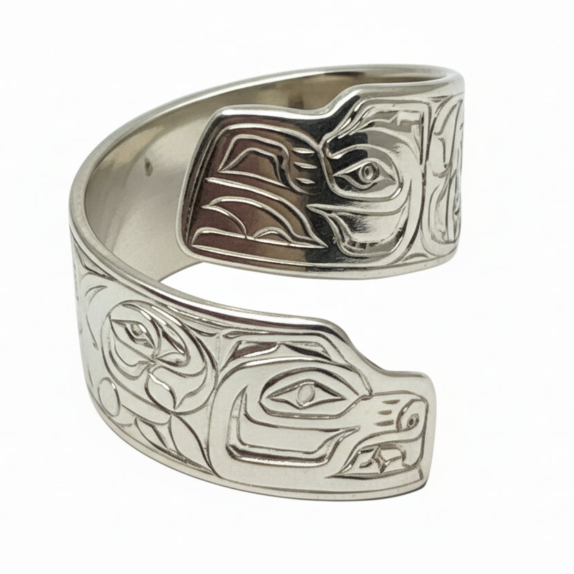 Tammy Owens Wrap Ring Silver - Raven & Beaver – Sealaska Heritage Store