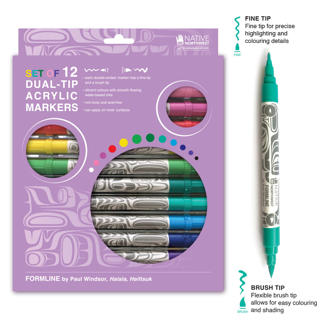 Acrylic Felt Markers - Formline – Sealaska Heritage Store
