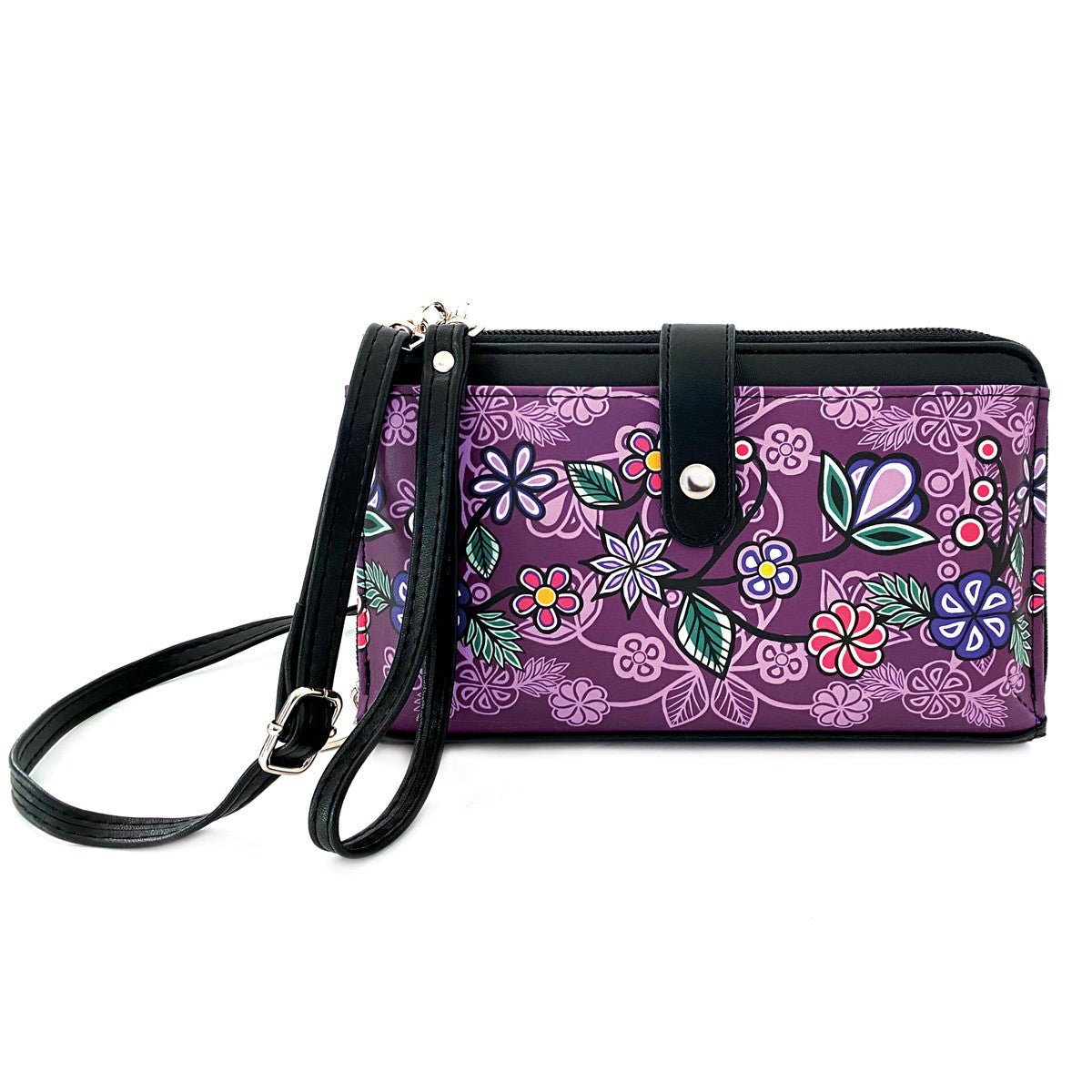 Smartphone Crossbody Bag - Ojibwe Florals – Sealaska Heritage Store