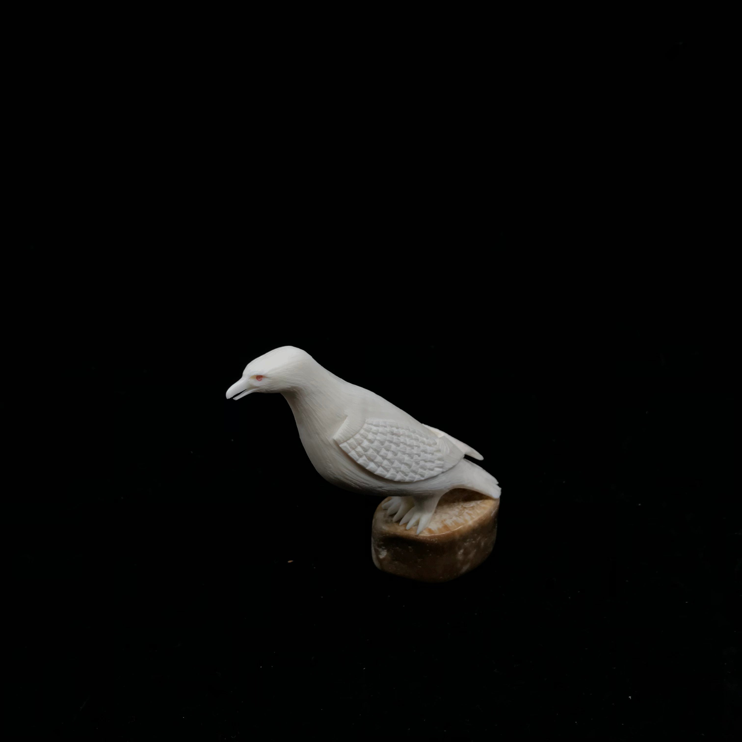 Ivory Carving- Seagull, Fossilized Base – Sealaska Heritage Store